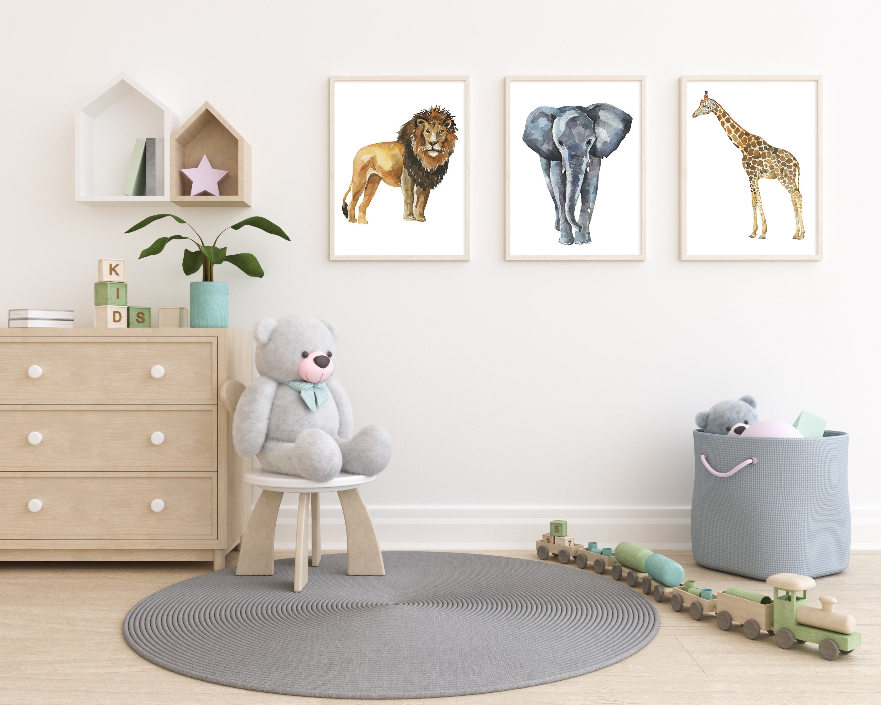 Watercolor Animals Alphabet Clipart Alphabet Animals Nursery Decor ...