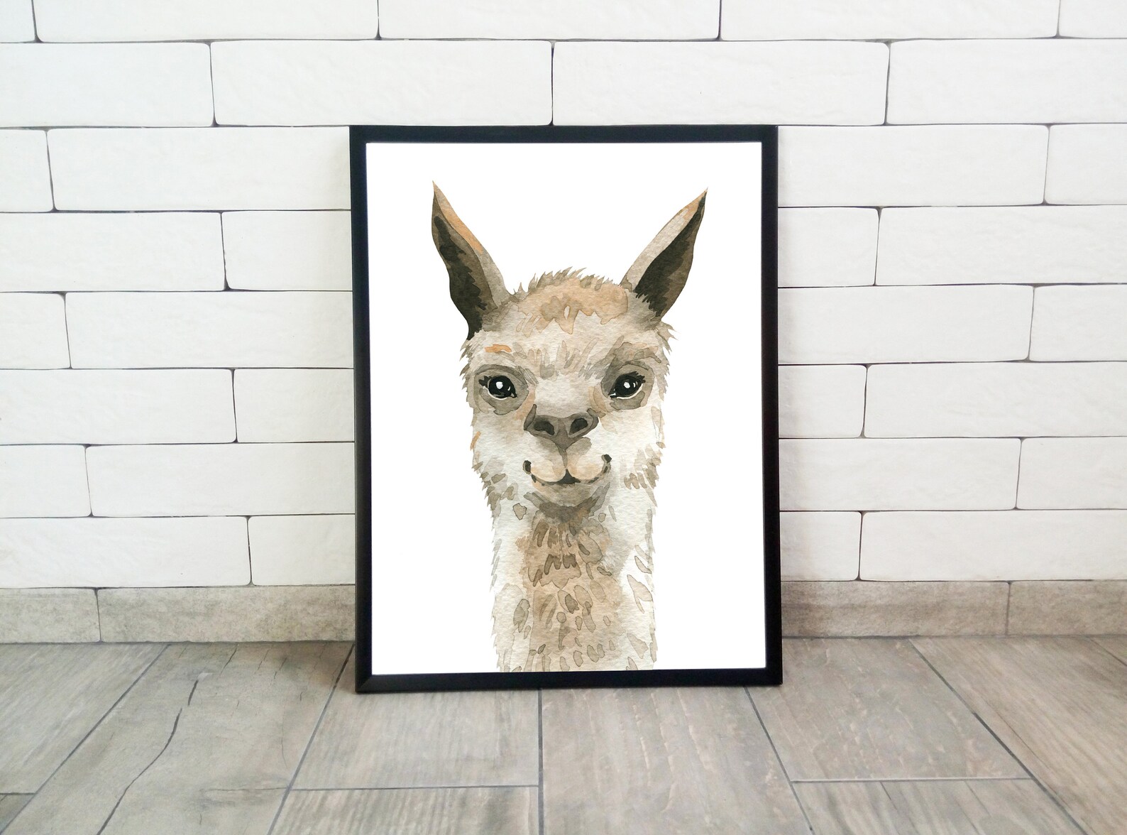 Watercolor Llamas Clipart, Nursery Decor, PNG, Mexico, Alpaca ...