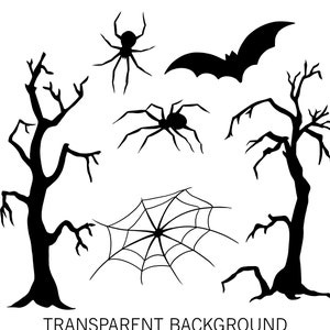 Black Line Halloween Clipart, Line Drawing, Doodle Clipart, Fall ...