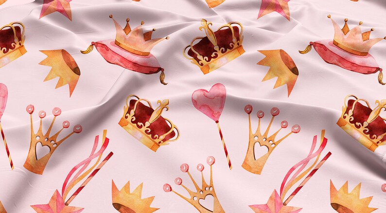 Watercolor Princess Seamless Pattern Princess Digital Paper | Etsy