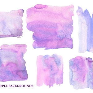 Watercolor Purple Alphabet Clipart, Alphabet PNG, Watercolor Separate ...