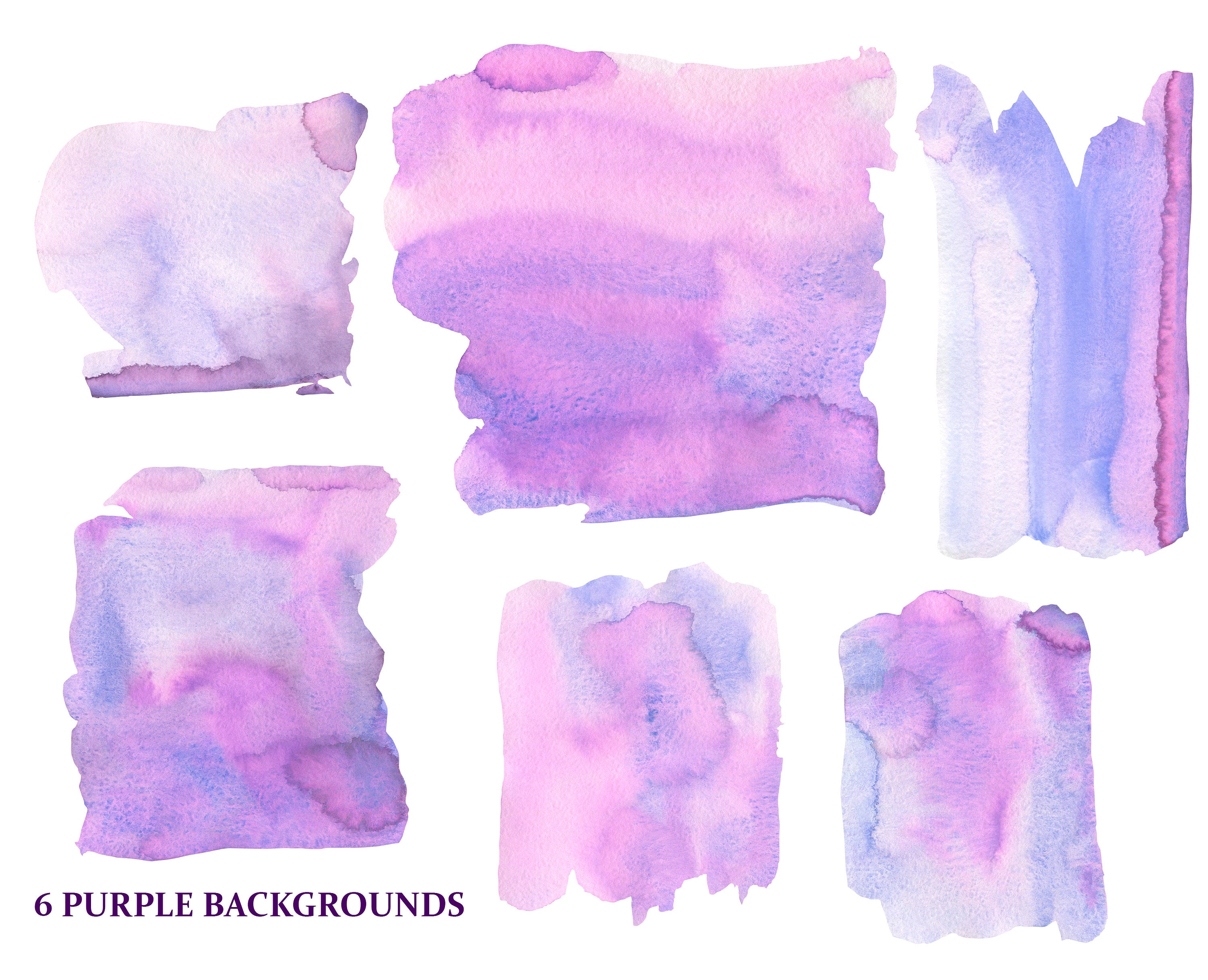 Watercolor Purple Alphabet Clipart, Alphabet PNG, Watercolor Separate ...