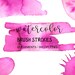 Watercolor Pink Splashes Clipart, PNG, Wedding Clipart, Watercolor Red ...