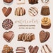 Watercolor Chocolate Candy Clipart, Watercolor Dessert Clipart, PNG ...