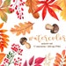Watercolor Autumn Leaves Clipart Hand Painted Fall Leaf - Etsy