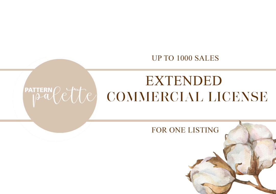 Extended Commercial Use License, 1 Project- up to 1000 Sales ...