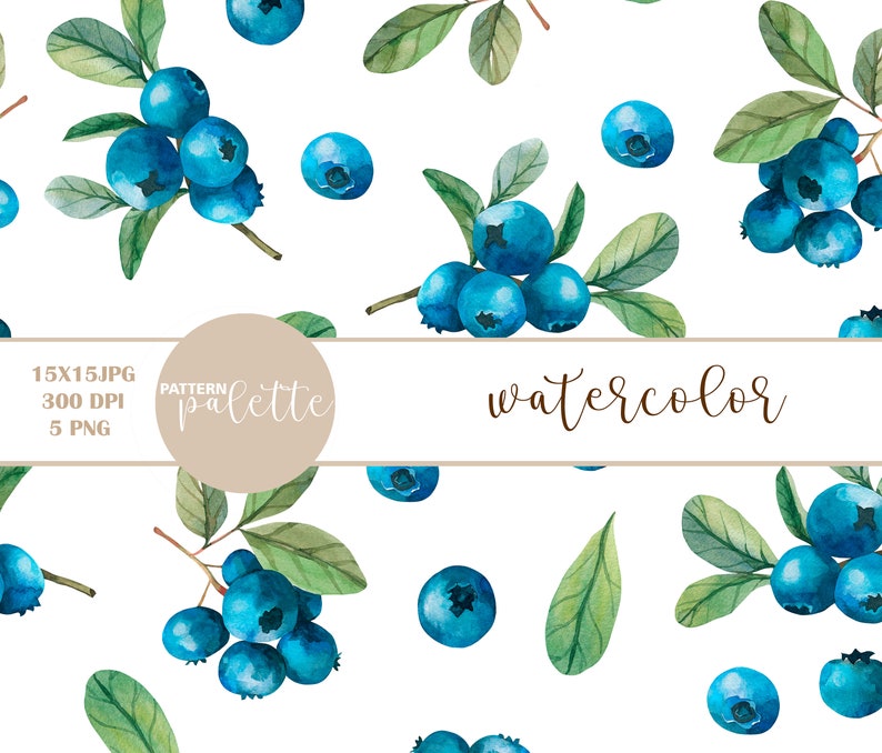 Watercolor Berries Seamless Pattern, Berry Digital Paper, Strawberry ...