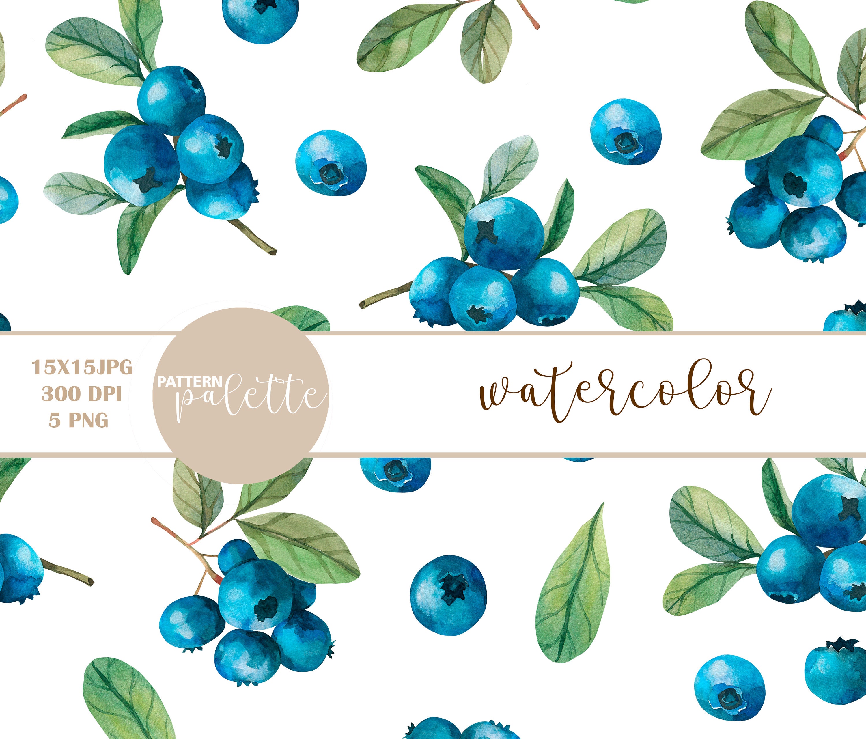Watercolor Berries Seamless Pattern Berry Digital Paper - Etsy
