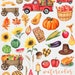 Watercolor Thanksgiving Clipart, Fall Clipart, Fall Decor, PNG, Autumn ...
