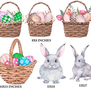 Watercolor Easter Clipart, Easter PNG, Bunny Clipart, Easter Eggs Png ...