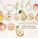 Watercolor Apple Clipar, Fall Clipart, Autumn Fruits Clipart, Pears ...