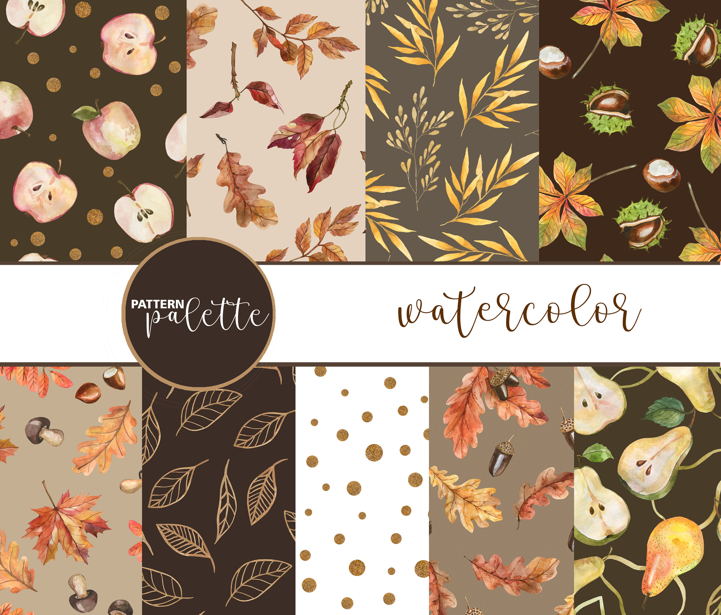 Big Autumn Bundle Watercolor Fall clipart Watercolor Clipart | Etsy