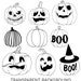 Black Line Halloween Clipart, Line Drawing, Doodle Clipart, Fall ...