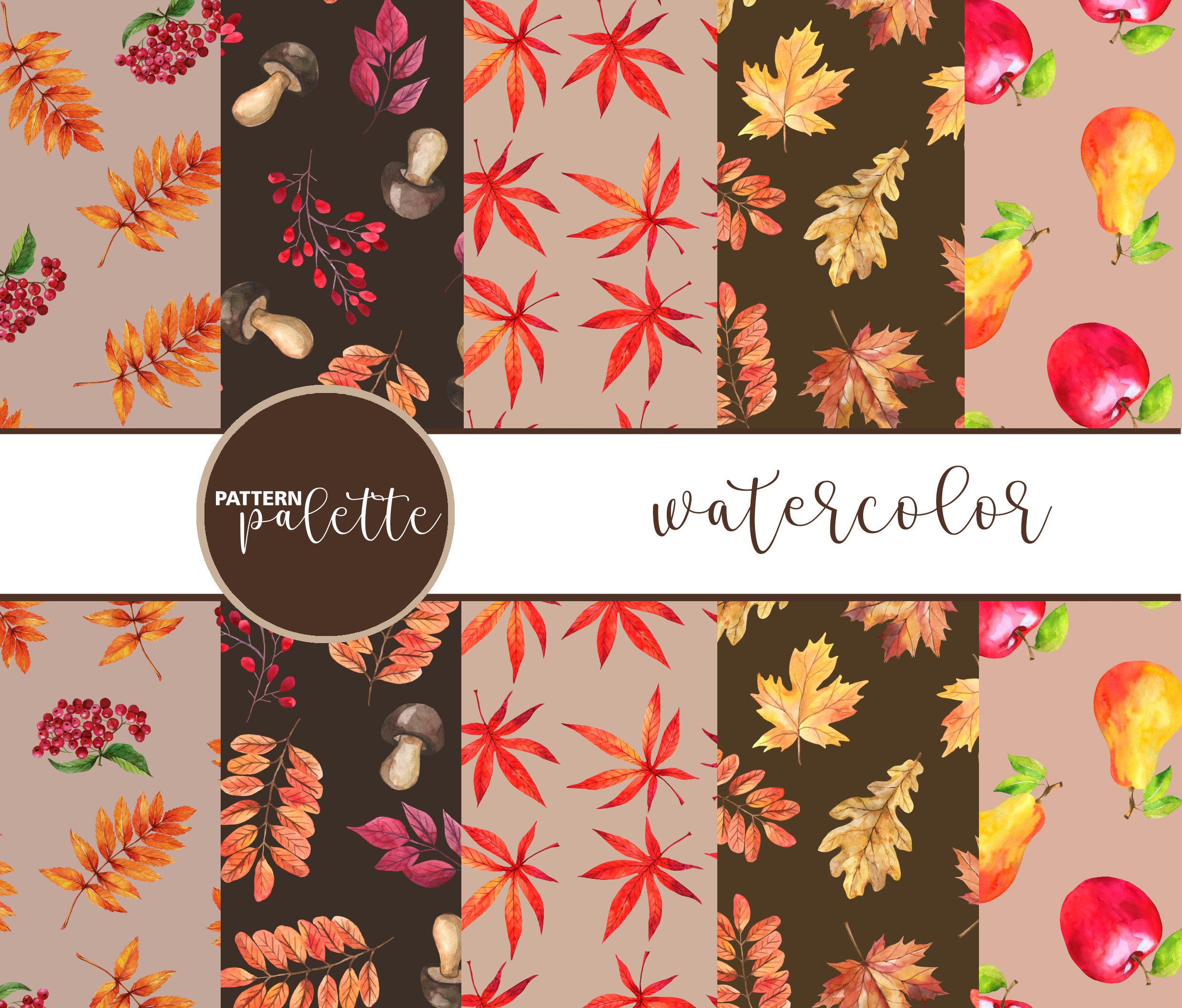 Big Autumn Bundle Watercolor Fall Clipart Watercolor Clipart - Etsy