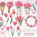 Watercolor Flowers Clipart, Tulip Clipart, Love PNG, Floral Wreath ...