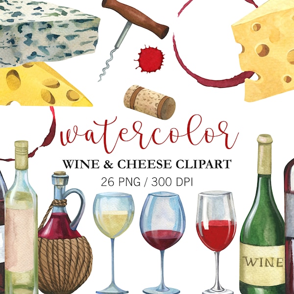 Wine Clipart - Etsy