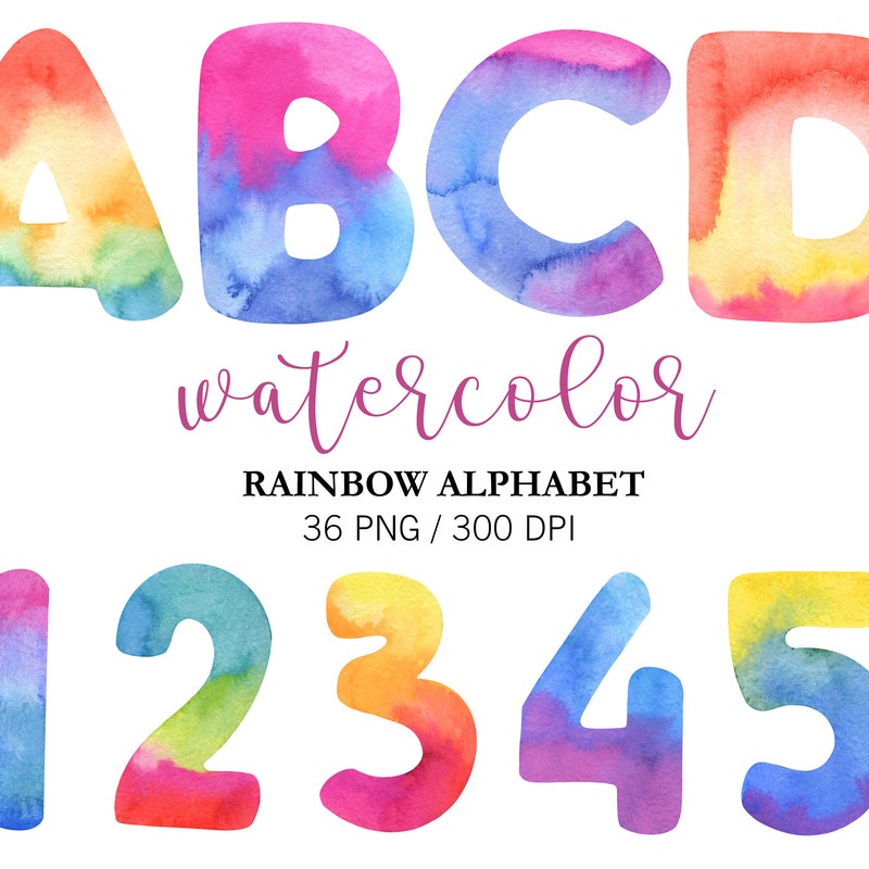 Pink Water Color Letter - Etsy