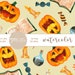 Watercolor Halloween Seamless Patterns, Halloween Digital Paper, PNG ...