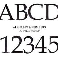 Modern Black & White Stained Glass Alphabet Clipart | Geometric Doodle ...
