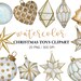 Christmas Tree Toys Clipart, Christmas Balls, Gold Decor, Winter ...
