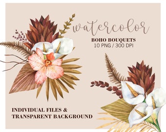 Rustic Wedding Flower Clipart Wedding Clip Art Floral Bouquet - Etsy