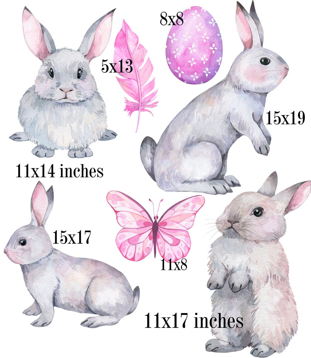 Watercolor Easter Bunny Rabbit Clipart Easter Bunny Png - Etsy