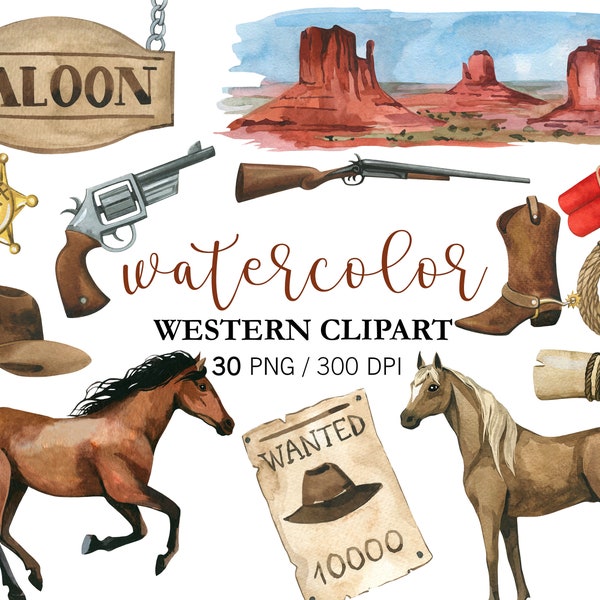 Cowboy Watercolor - Etsy