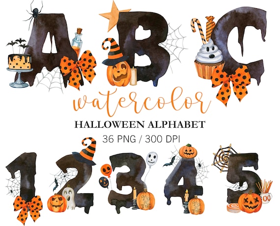 Halloween Alphabet Clipart