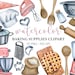 Watercolor Bakery Cooking Clipart Bakery Decor, Kitchen Clipart, PNG ...