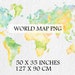 Watercolor World Map, Travel Map Clipart, World Map Printable, World ...