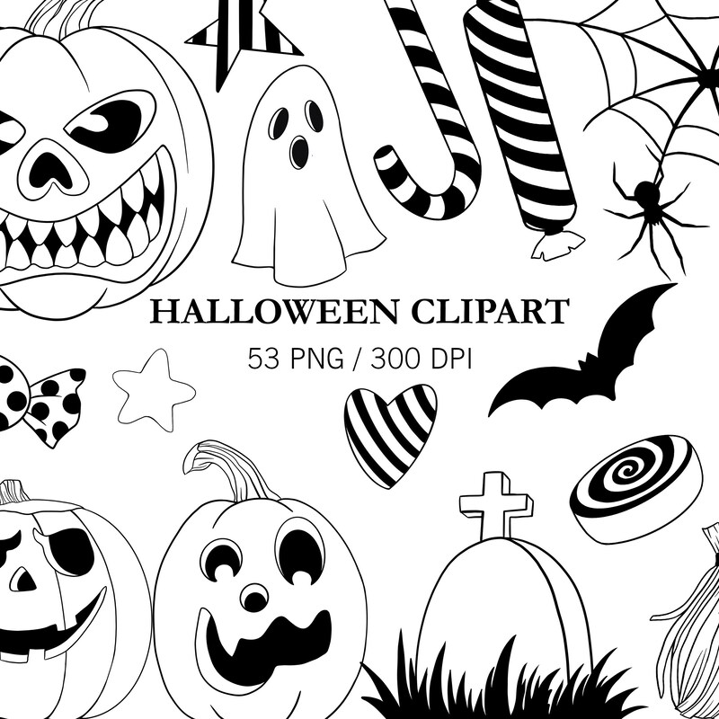 Halloween Clipart - Etsy
