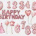 Watercolor Birthday Party Clipart, Balloons and Candles, Birthday ...