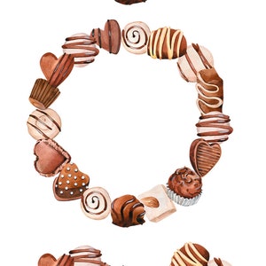 Watercolor Chocolate Candy Clipart PNG, Watercolor Dessert Clipart ...