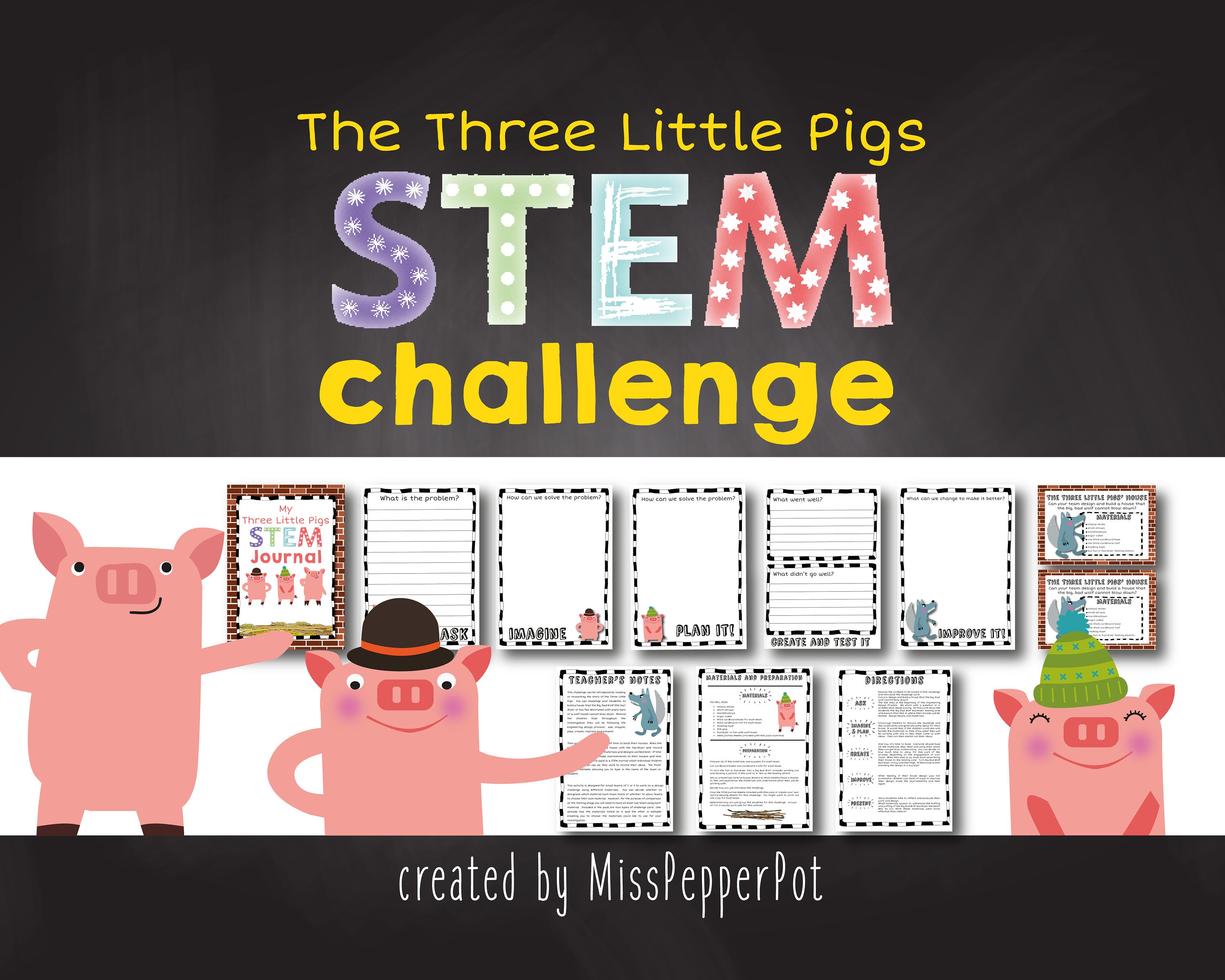 Three Little Pigs STEM Challenge, School Resource, Teaching Resource ...