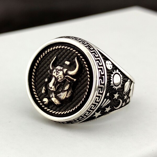 Jewelry Taurus Ring - Etsy