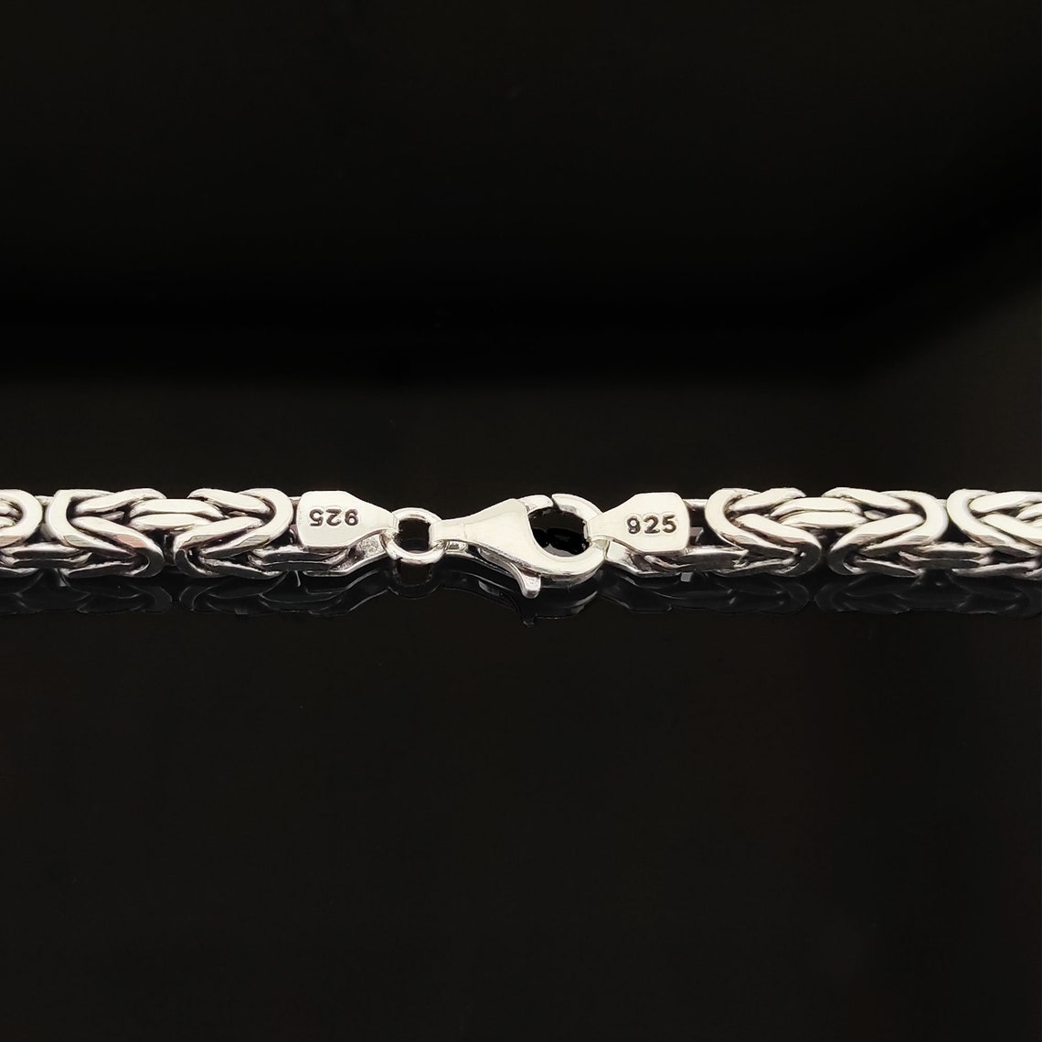 7 Mm Byzantine Chainbali Byzantine Necklacemen Silver Chain | Etsy
