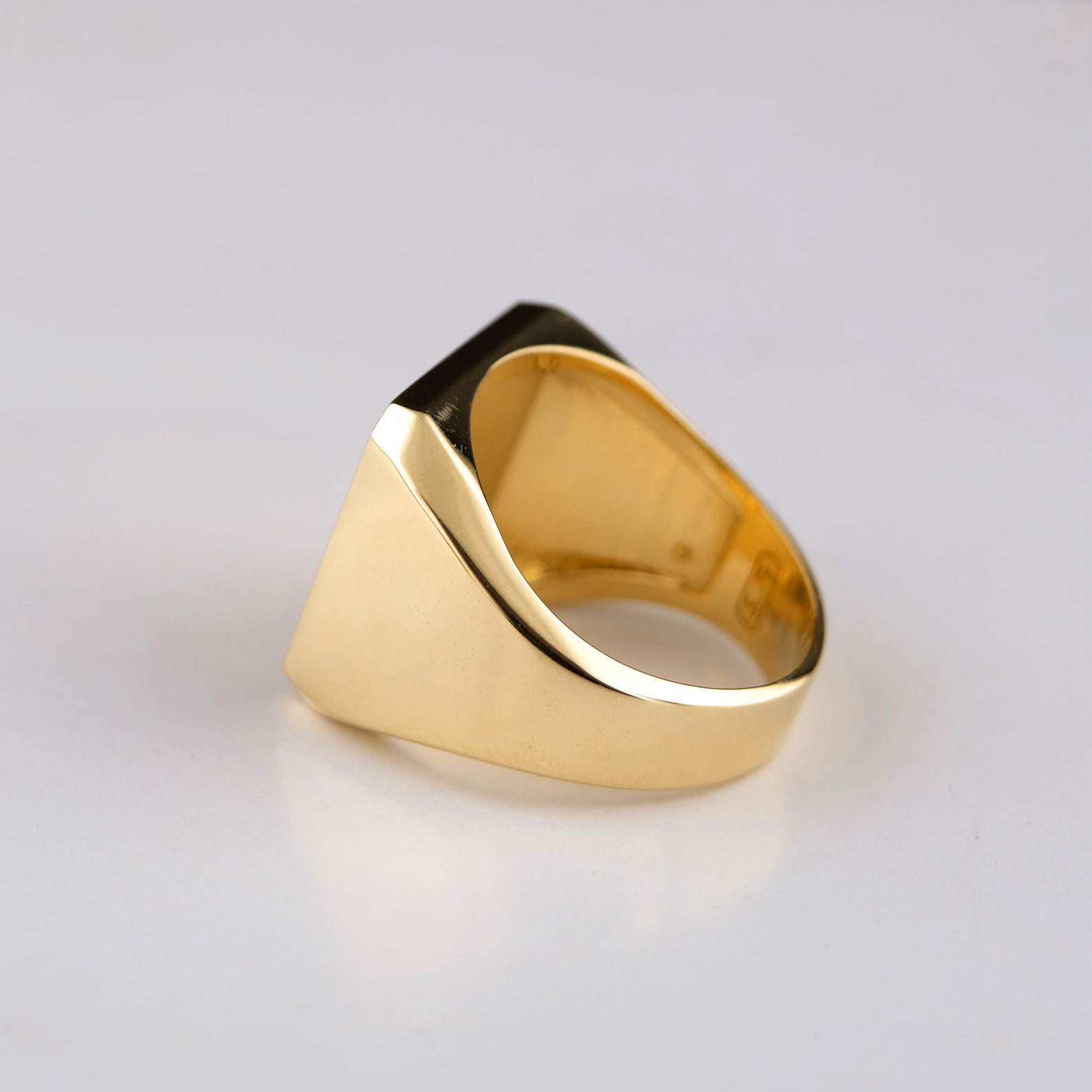 Solid Gold Ring Solid Gold Initial Ring 14K Solid Gold - Etsy
