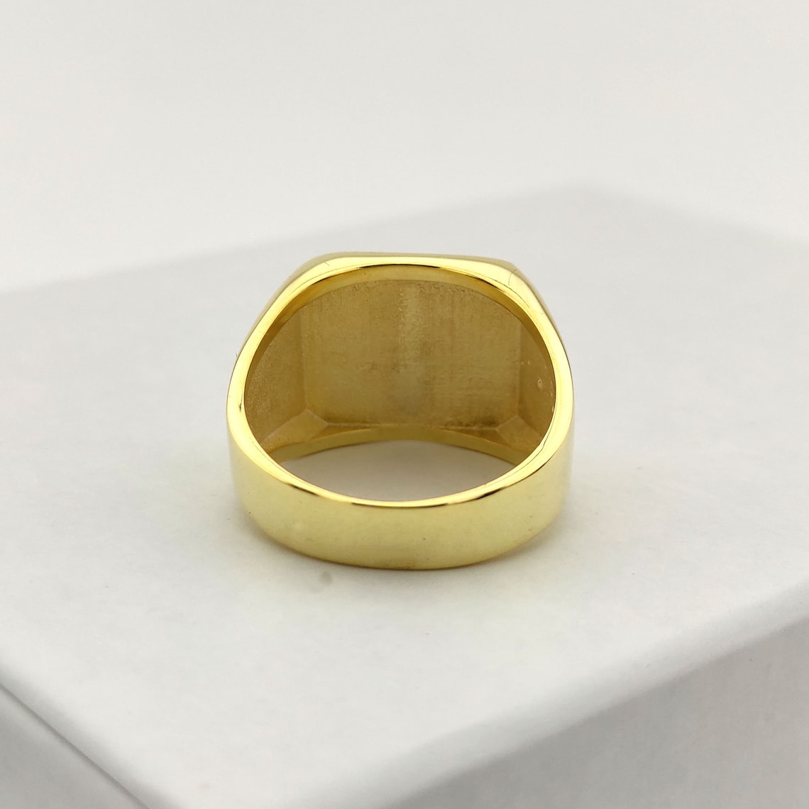 Solid Gold Ring Solid Gold Initial Ring 14K Solid Gold - Etsy