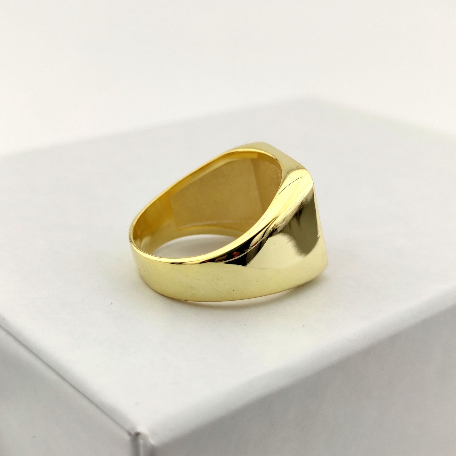 Solid Gold Ring Solid Gold Initial Ring 14K Solid Gold - Etsy
