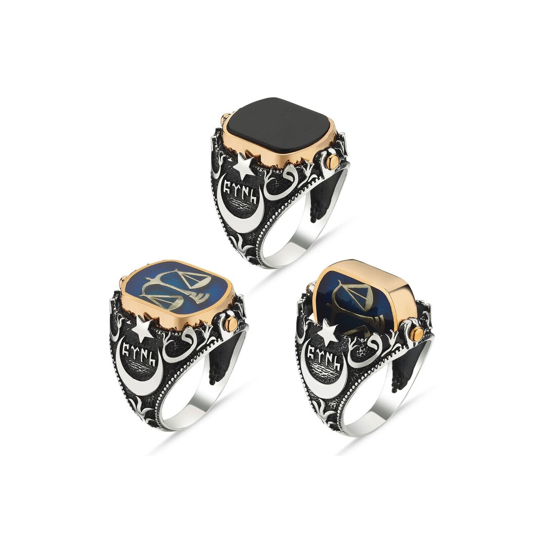 Lawyer Ring, Justice Ring, Two in a One Ring, Double Sided Ring, Black ...