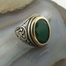 Green Stone Silver Men's Ring,green Stone Silver Ring,handmade Silver ...