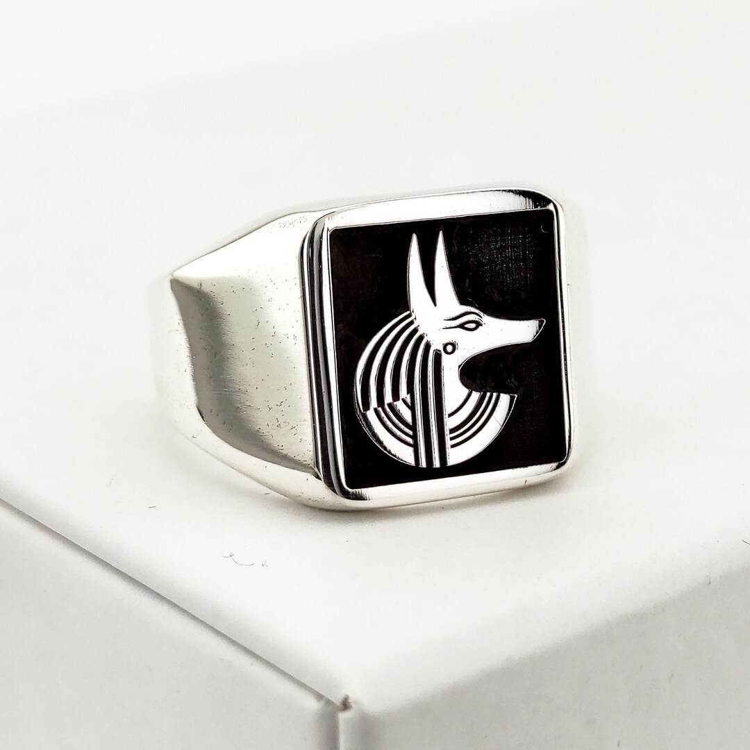 Silver Anubis Rings, Ancient Egyptian Mythology Jewelry,anubis God of ...