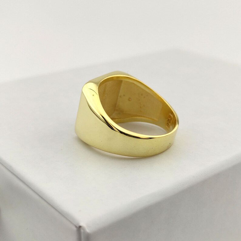 Solid Gold Ring Solid Gold Initial Ring 14K Solid Gold | Etsy