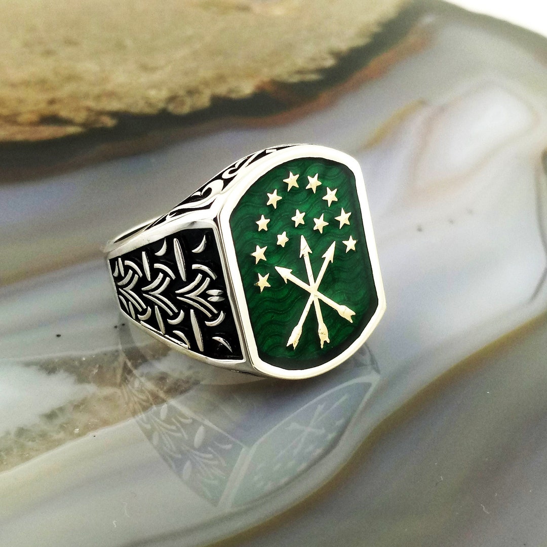 925 Sterling Circassian Men Ring,circassian Ring, Silver Circassian Men ...