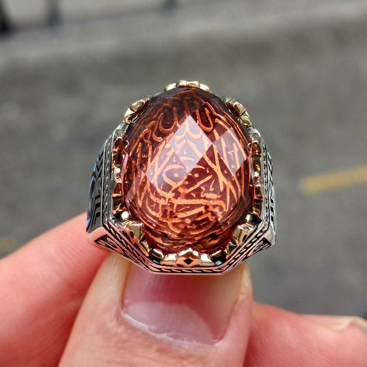 925 Sterling Silver Alexandrite Stone Moon Star Patterned - Etsy