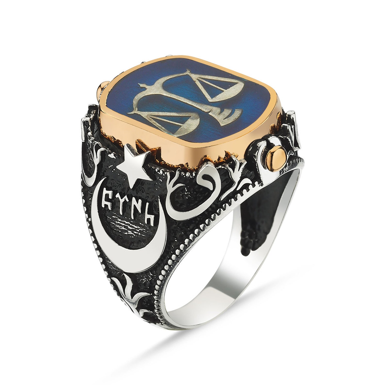 Lawyer Ring Justice Ring Two in a One Ring Double Sided | Etsy