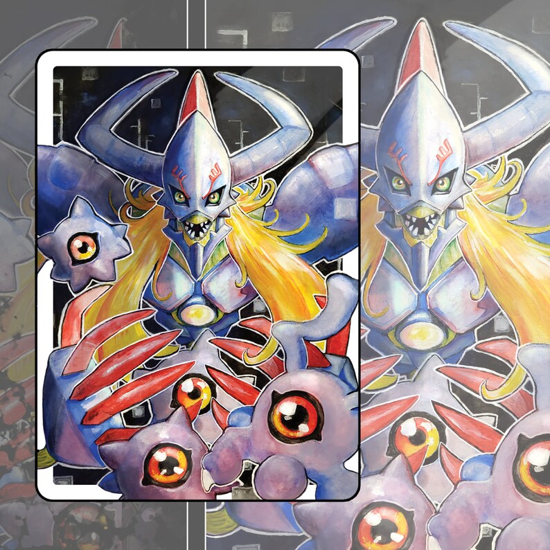 Set of Four Digimon TCG Diaboromon Tokens - Etsy Singapore
