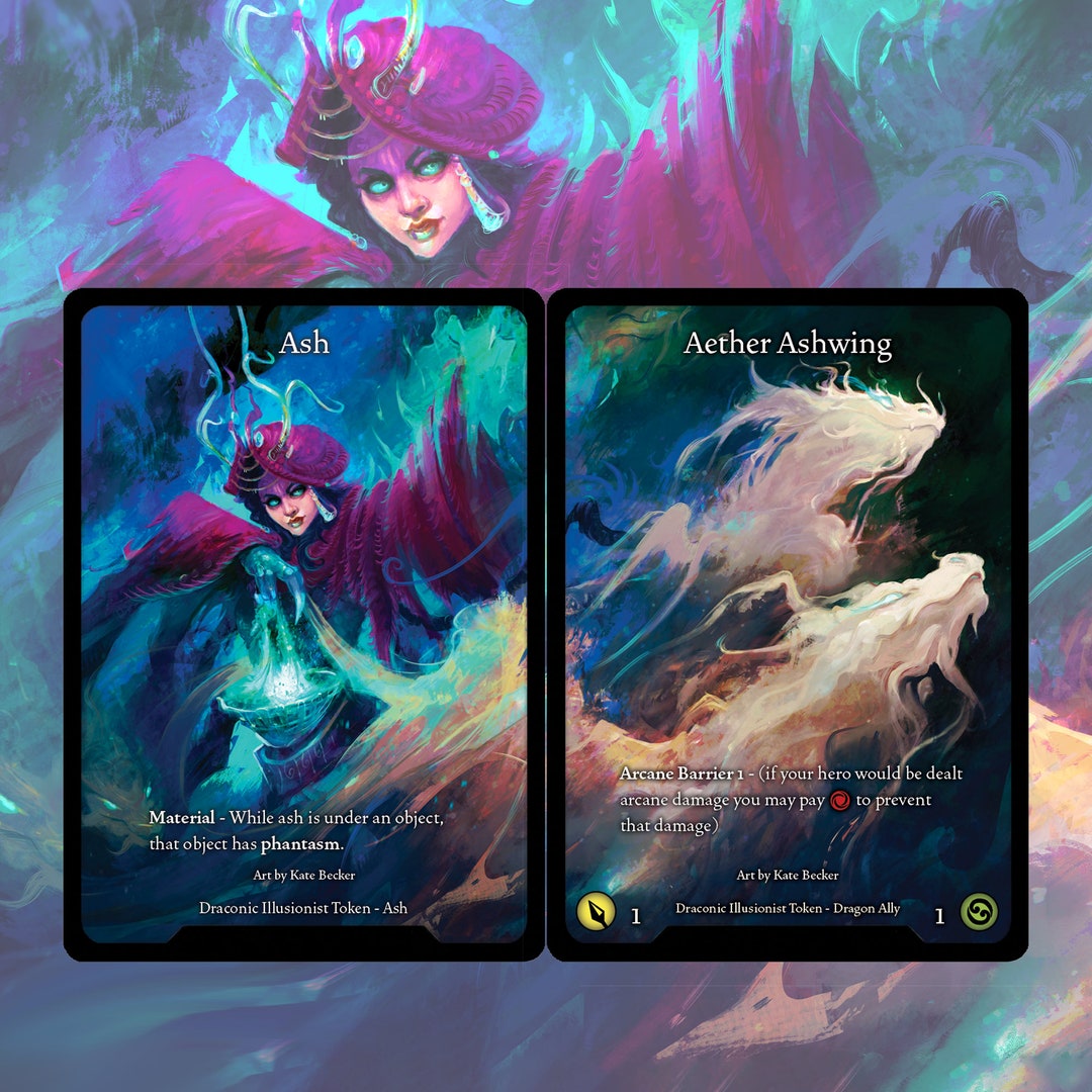 Set of Four Ash/aether Ashwing Tokens (front and Back Pictured) - Etsy