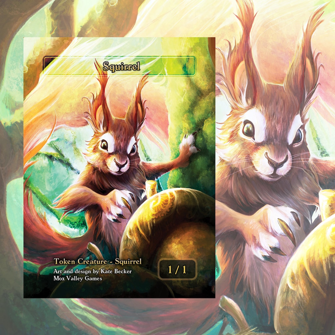 Set of Four MTG Squirrel Tokens - Etsy