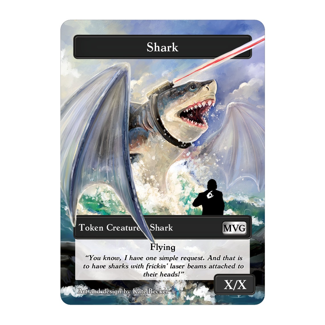 Set of Four MTG Laser Shark Tokens - Etsy